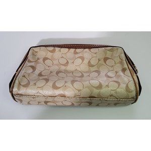 Coach | Bags | Coach Signature Cosmetic Makeup Bag Pouch Case | Poshmark